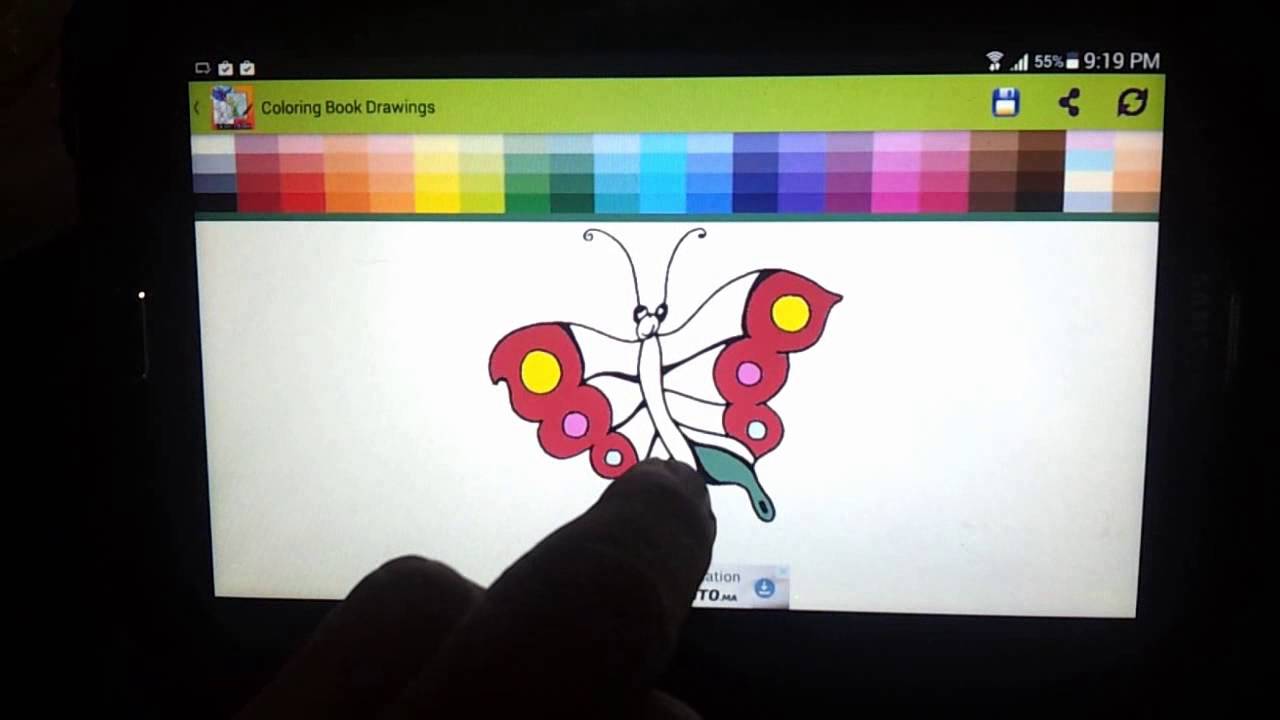 Coloring book drawings app - Tablet demo - YouTube