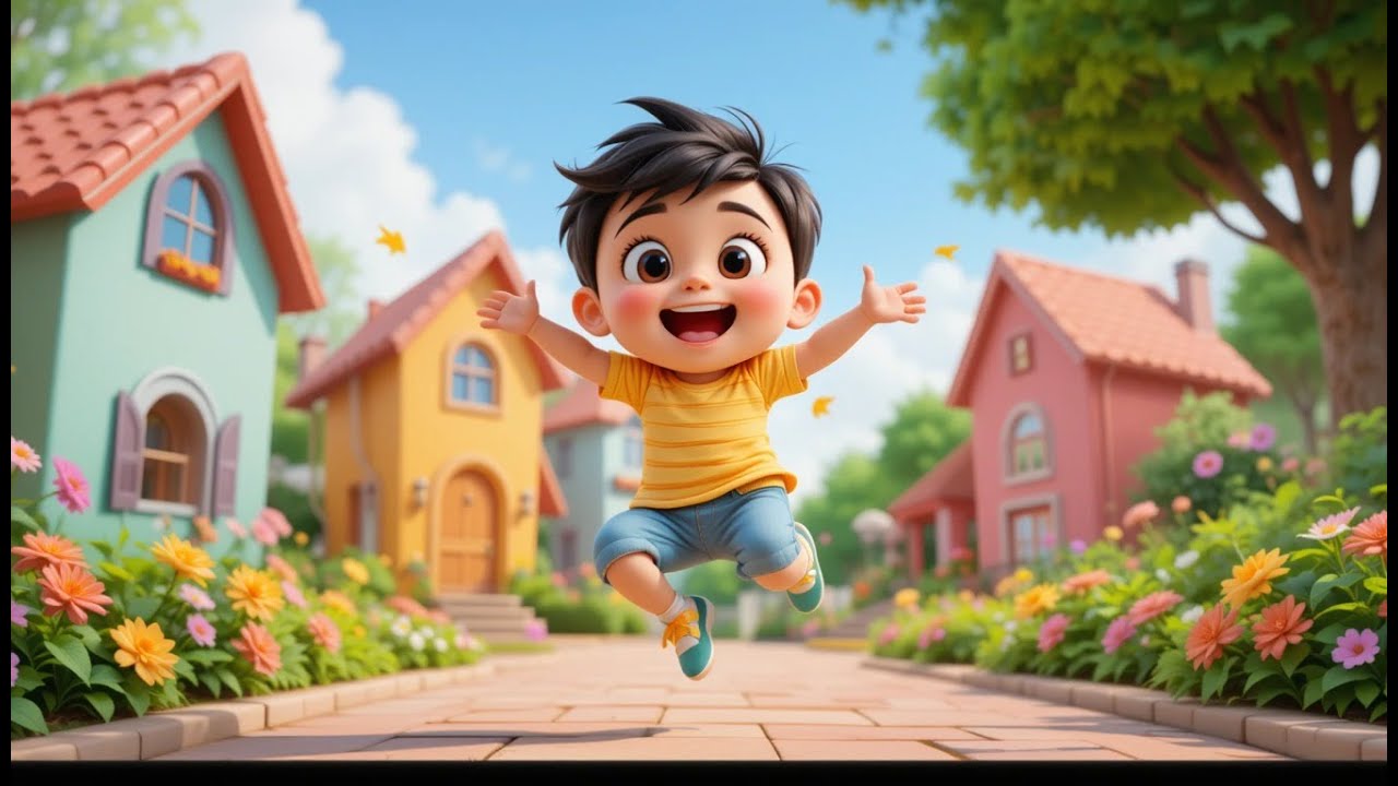 Jump Up High, Don’t Touch the Ground Rhyme Song | Popular Nursery Rhyme ...