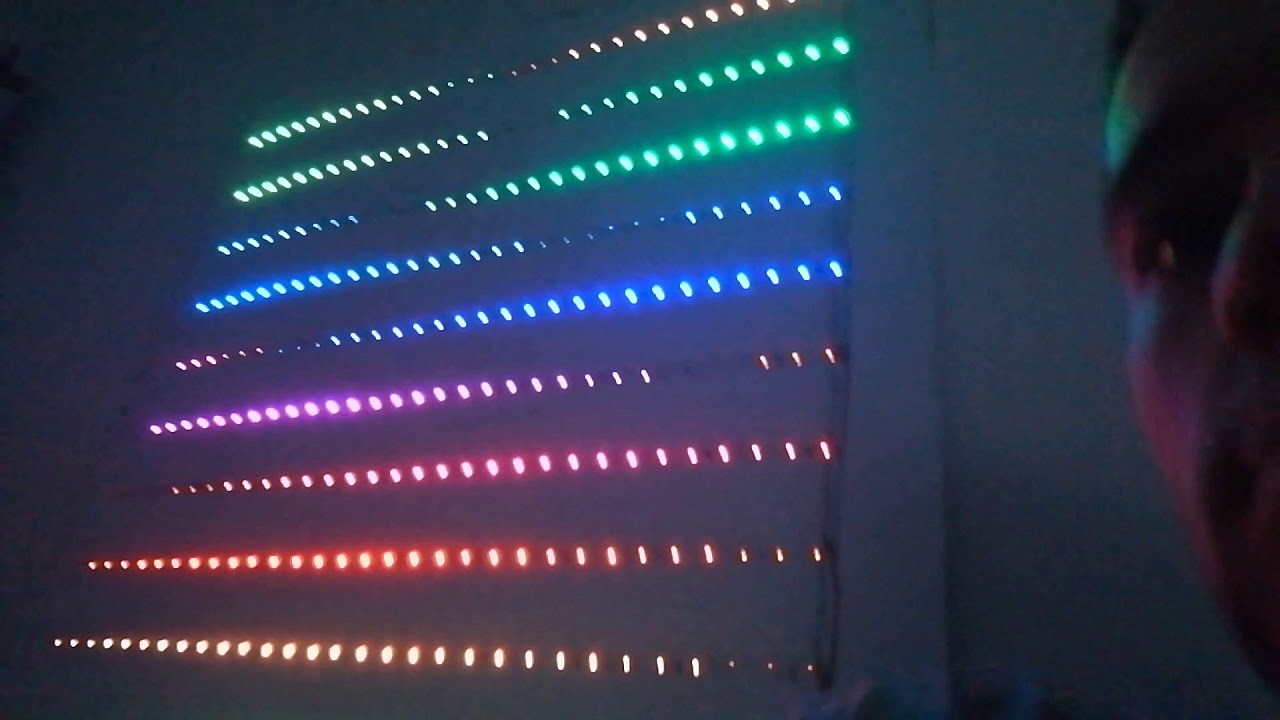 Diy Led Display 1x1m Ws2811 Arduino Uno Youtube