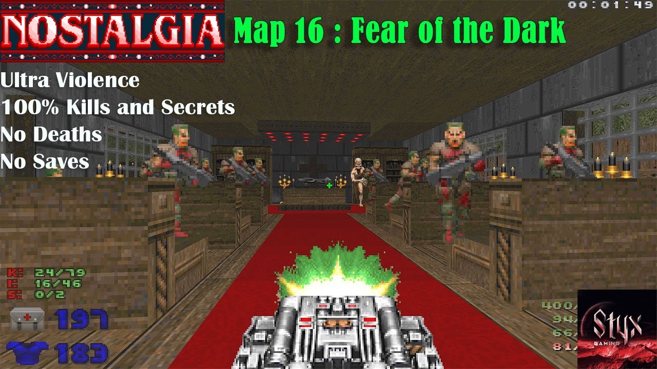 Doom 2 Nostalgia Map 16 : Fear of the Dark ( Ultra Violence 100% ...