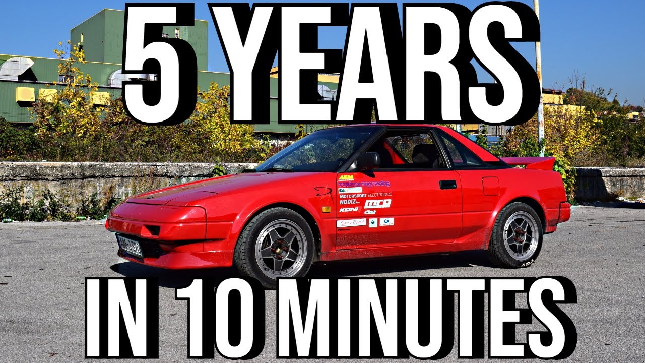 Toyota MR2 car BUILD in 10 MINUTES | 5 YEARS in 10 mins - YouTube