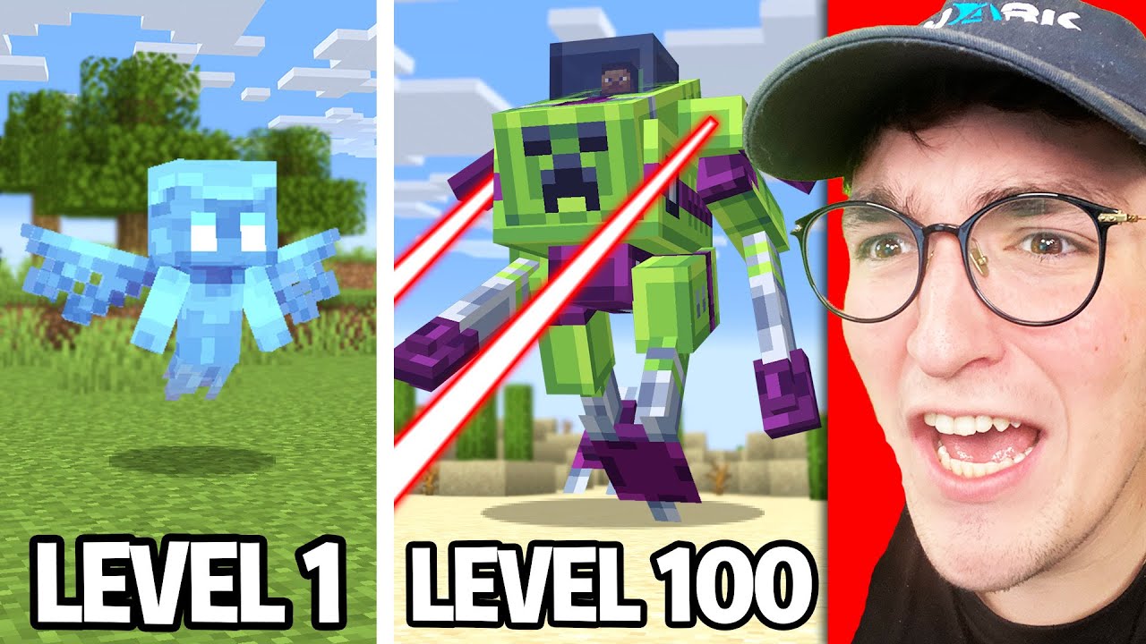 Testing Minecraft Mobs From Level 1 To 100 - YouTube