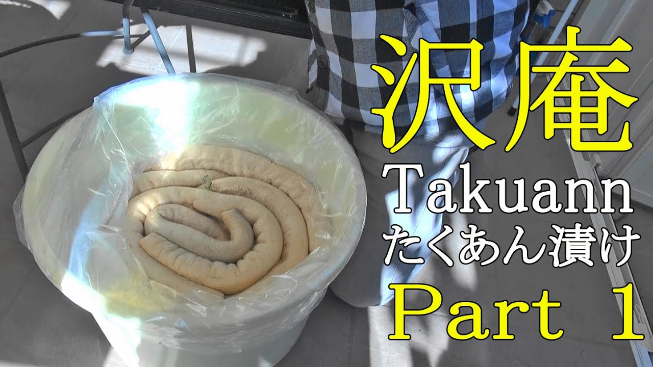 美味しい沢庵漬け作ります（1）Make delicious takuan-zuke (yellow pickled radish)（1 ...