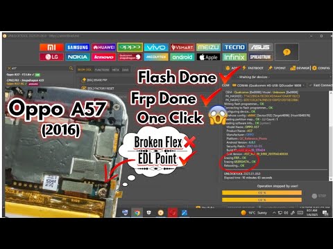 Oppo A57 (2016) Flash/Frp/Hang on Logo Repair By Unlock Tool Tested ...