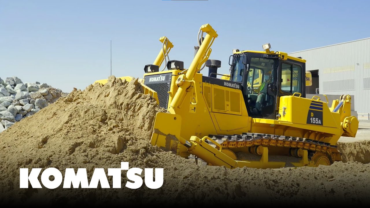Komatsu bulldozer D155A-6 - YouTube