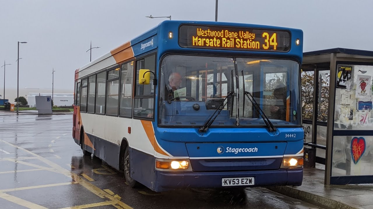 Stagecoach South East KV53 EZW 34442 Dennis Dart Plaxton Pointer - YouTube
