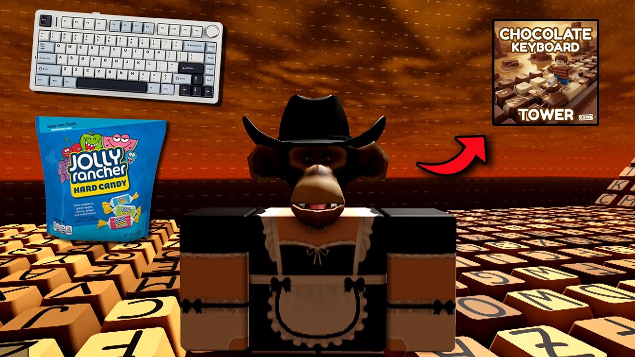 ASMR Roblox | Chocolate Clicky Keyboard Tower (Hard Candy, Whispering ...