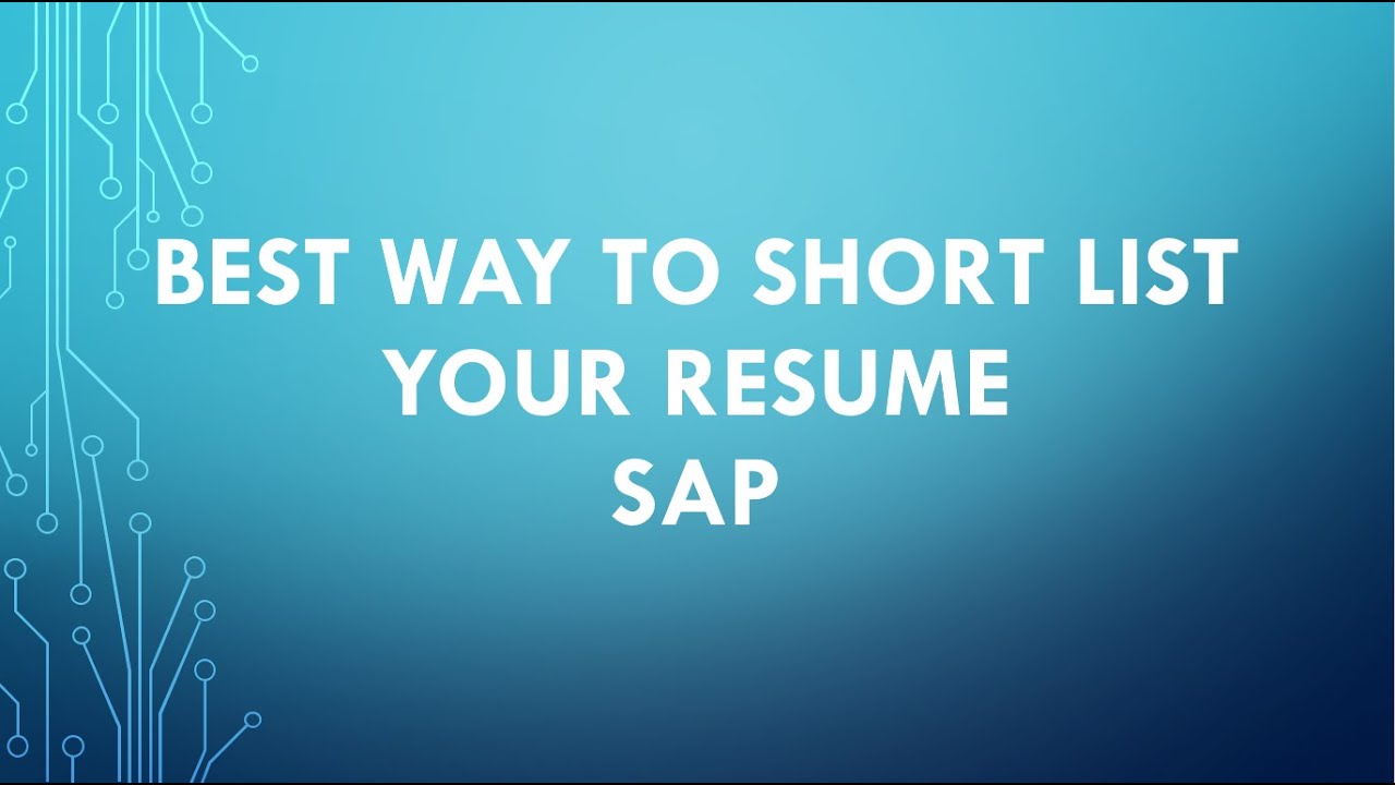sap resume | sap shortlist resume | sap consultant | sap implementation ...