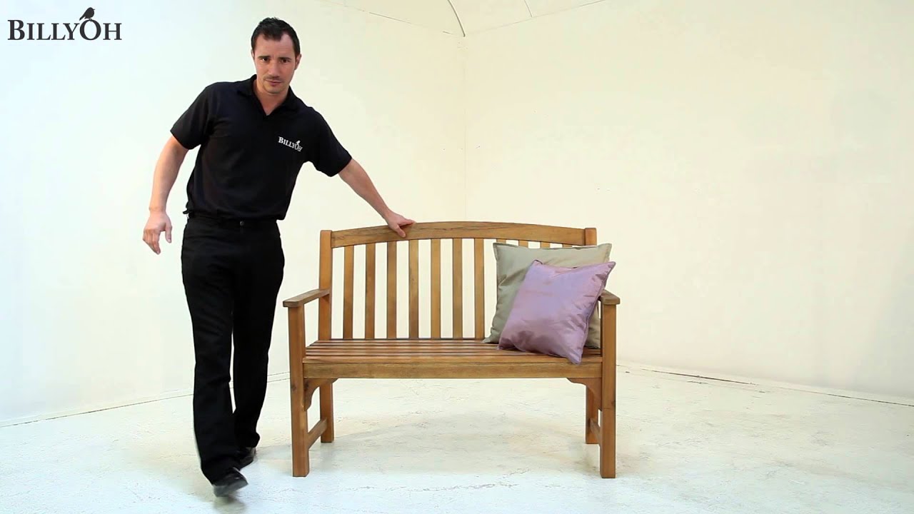 BillyOh 2 Seat High Back Garden Bench - YouTube