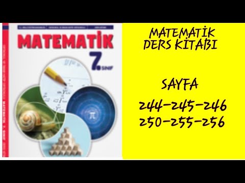 7.SINIF MATEMATİK DERS KİTABI SAYFA 244-245-246-250-255-256 // 7.SINIF MATEMATİK EDAT YAYINLARI