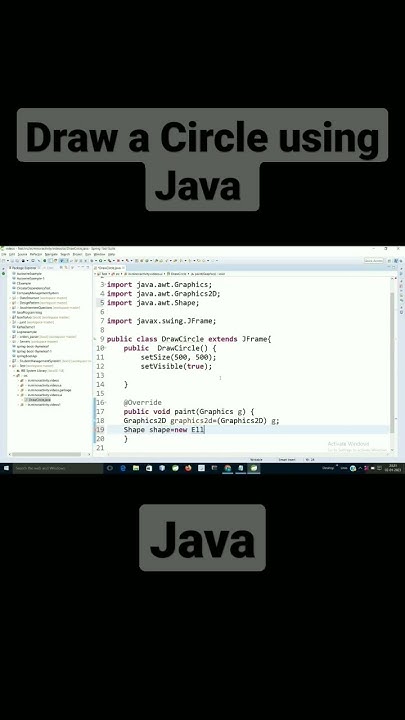 Draw a circle using Java - YouTube