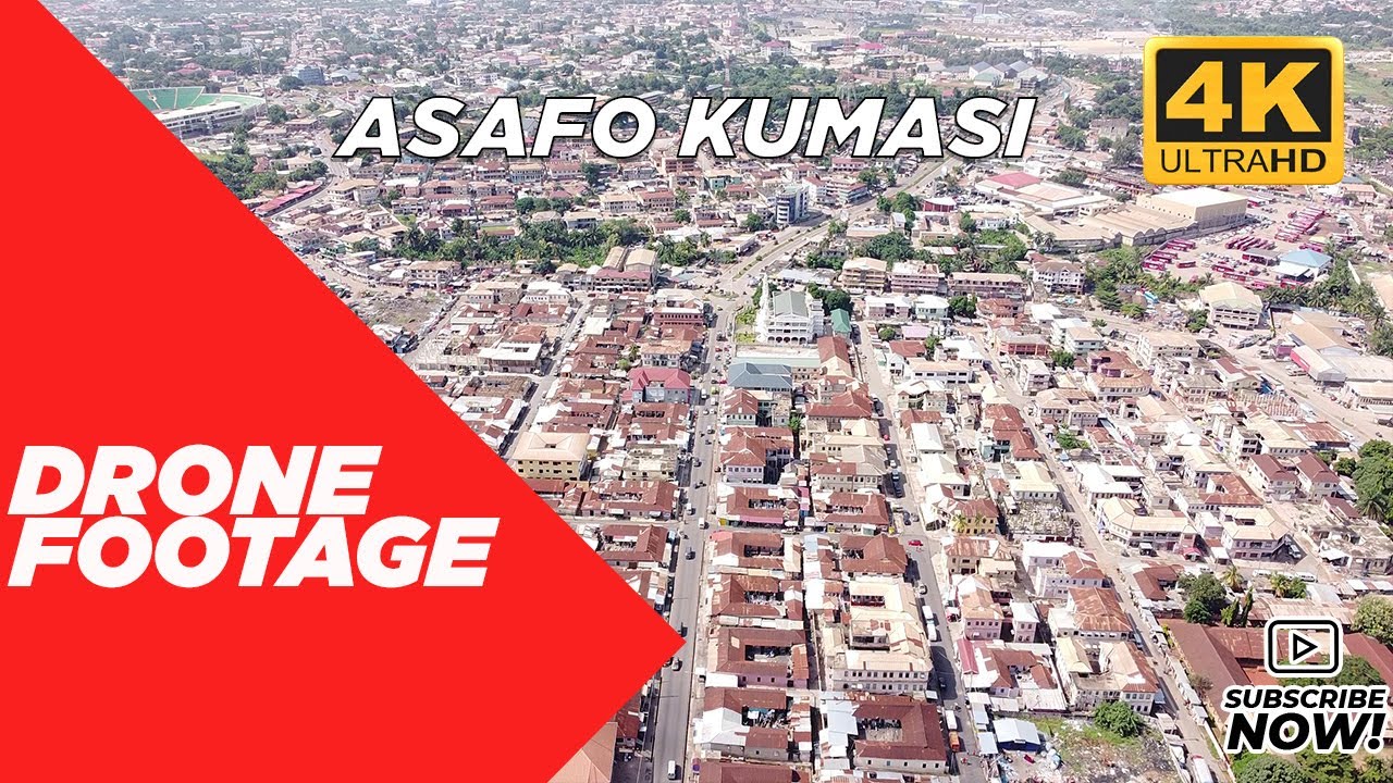 DRONE FOOTAGE - KUMASI ASAFO(4K) - YouTube