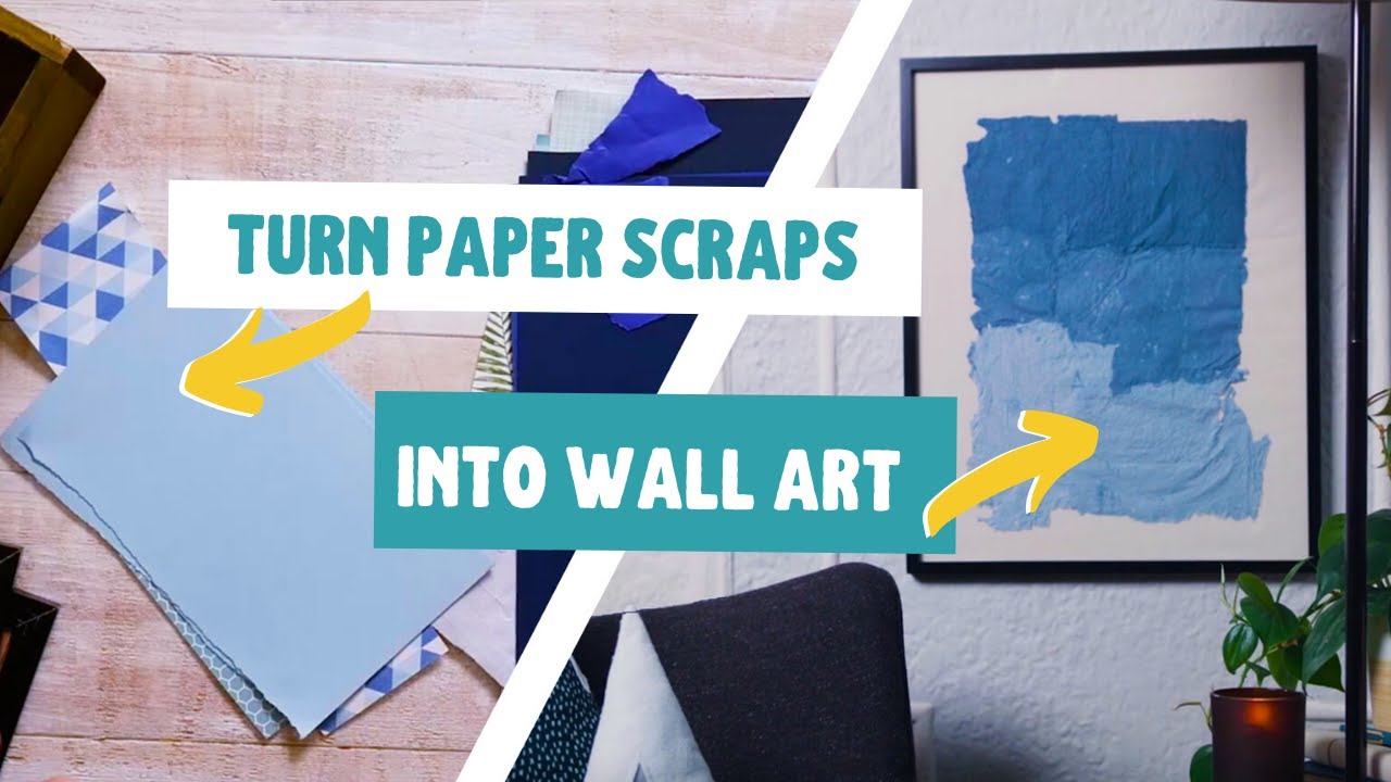 Chic DIY Wall Art...From Recycled Paper Scraps?! - YouTube