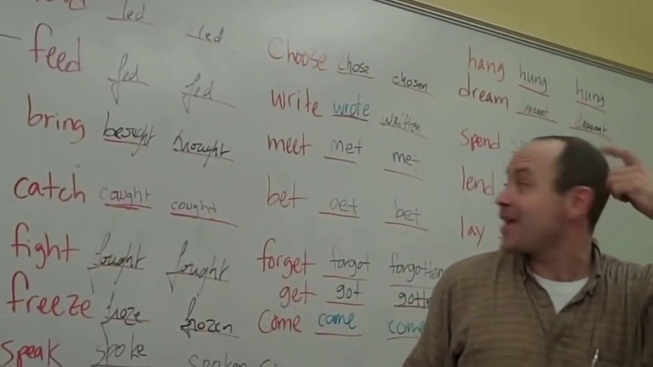 Learn English ESL Irregular Verbs Grammar Rap Song! StickStuckStuck ...