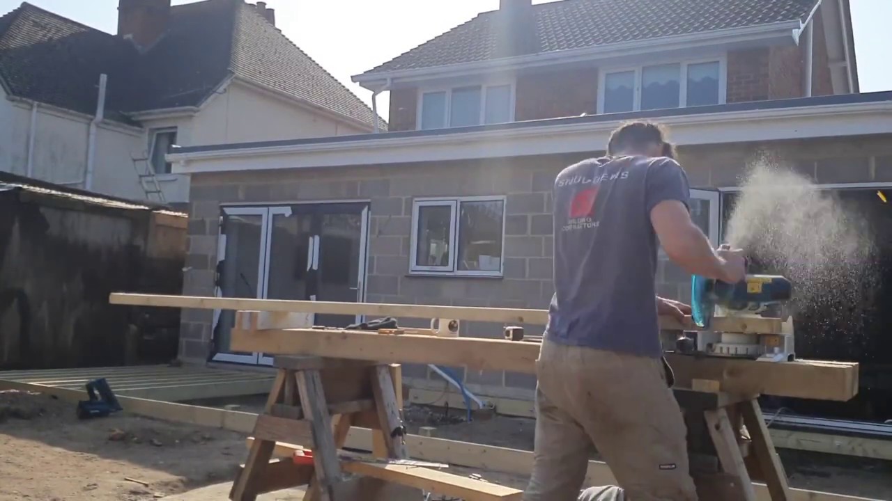 How to install a decking sub frame - YouTube