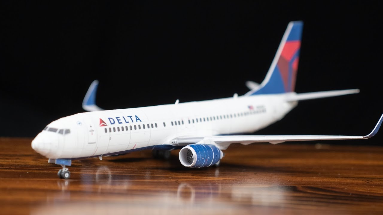 Delta Air Lines Boeing 737-800 | Citycraft Paper Model - YouTube