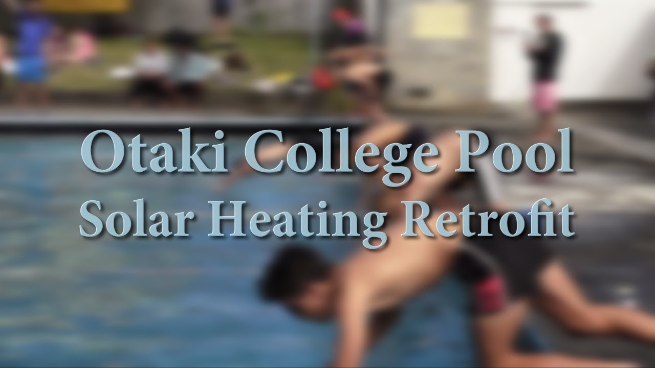 Solar panel retrofit for pool at Otaki College - YouTube