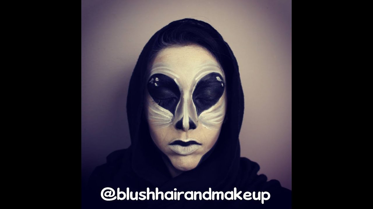 Alien Face Paint - Halloween Tutorial - YouTube