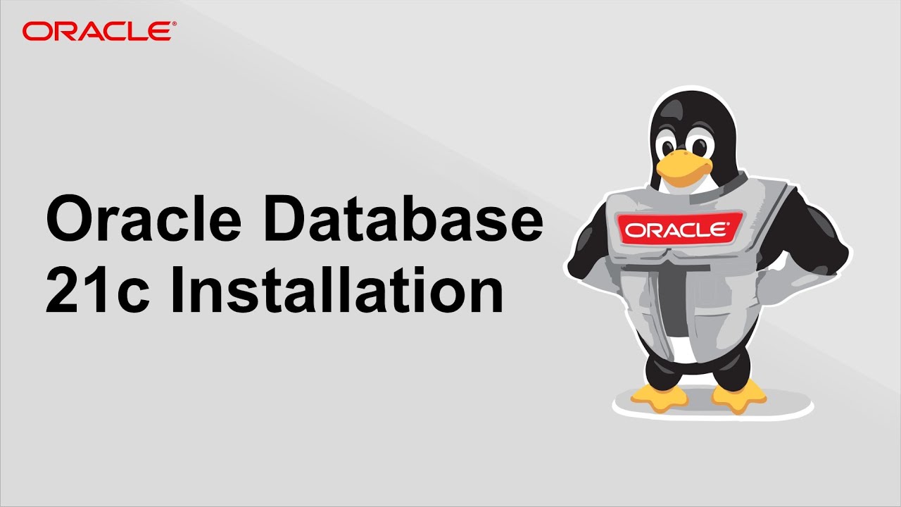 Tutorial Install Oracle Database 21c Youtube