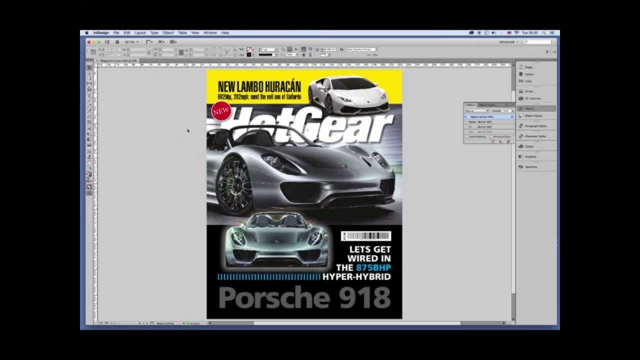 Indesign CC Tutorial - How to design a magazine cover - YouTube