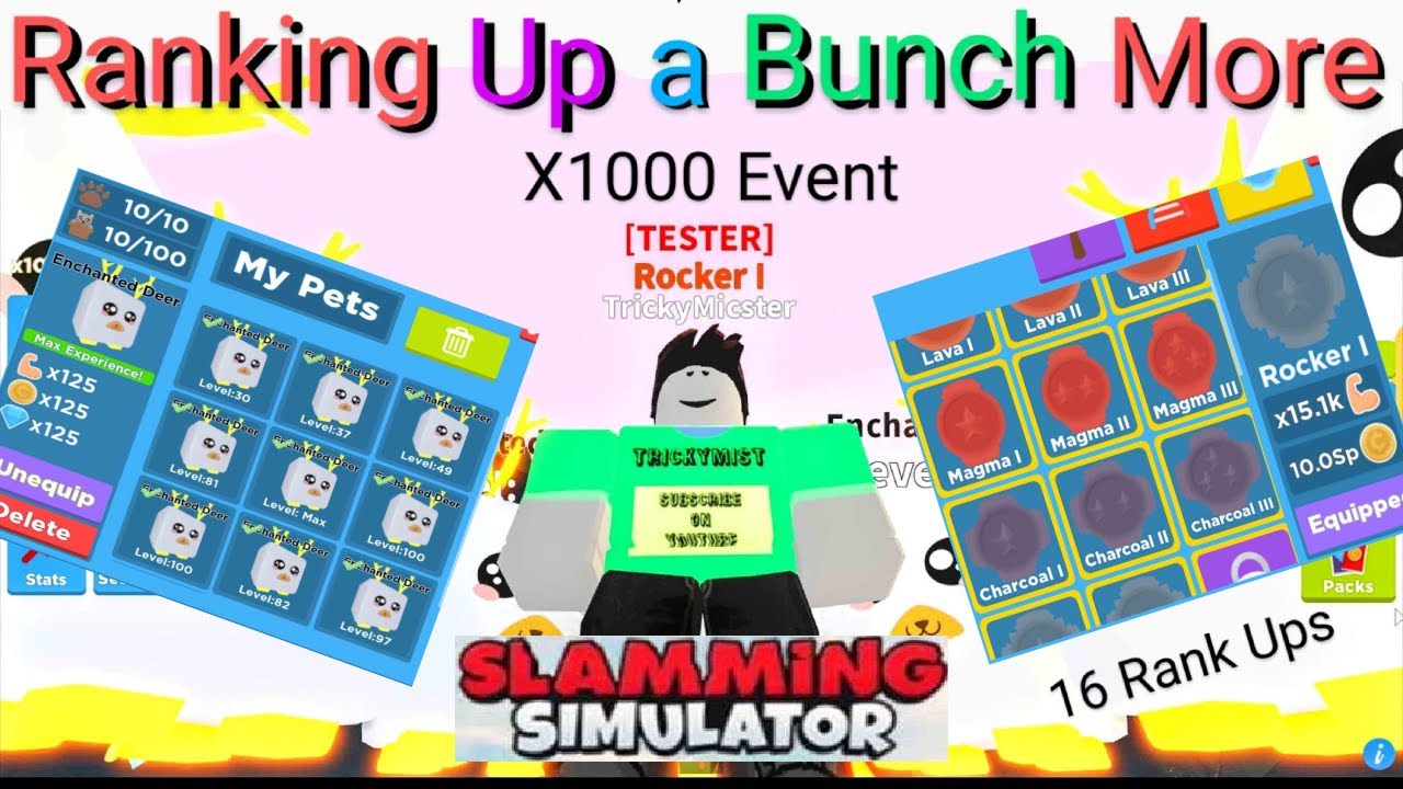 Ranking Up a Bunch More // Slamming Simulator \\ Roblox - YouTube
