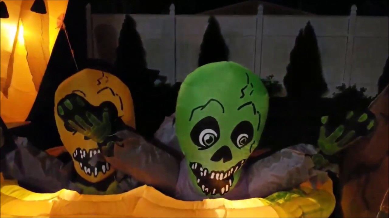 Gemmy Halloween Prototype Airblown Inflatable Toxic Waste Zombies - YouTube