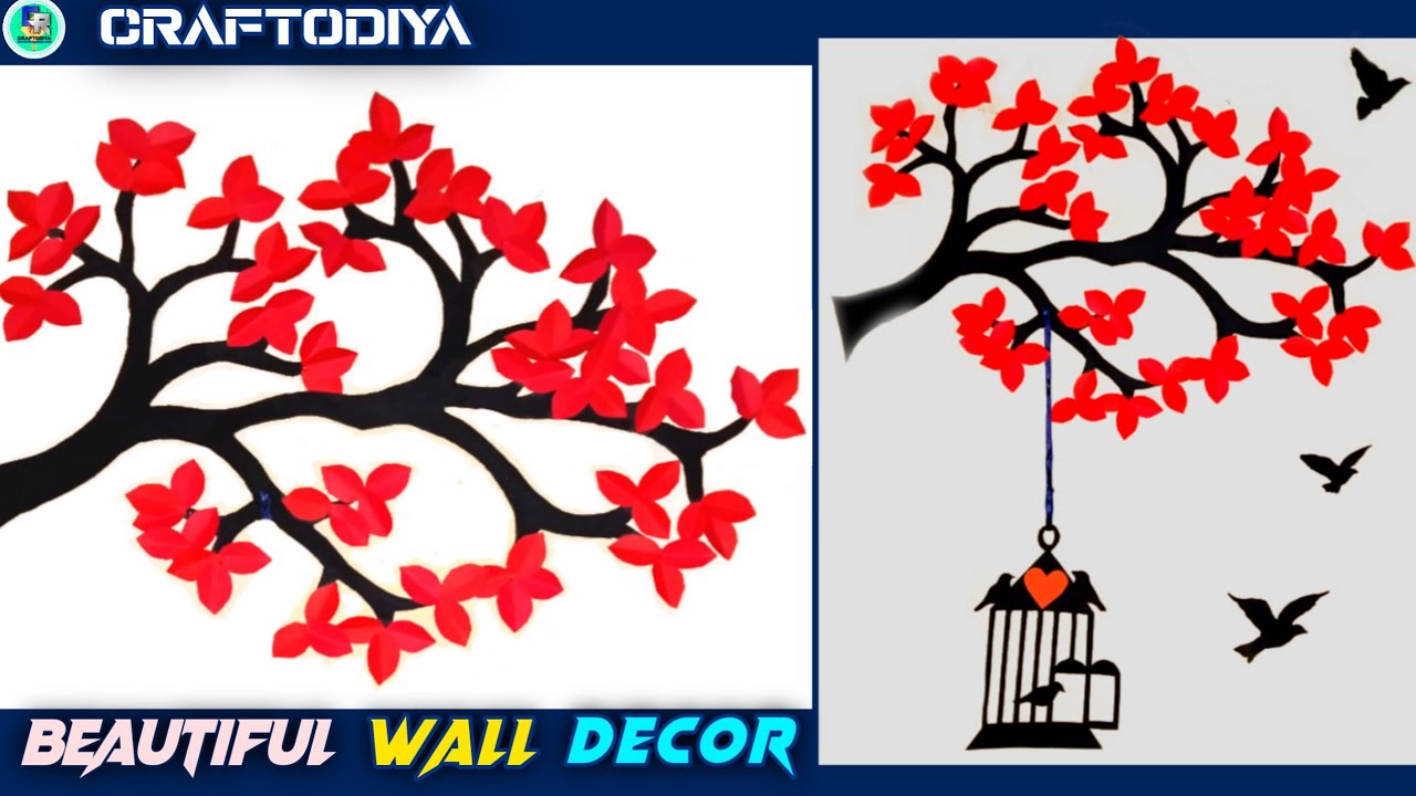 Tree Wall Decor Ideas from Cardboard & Paper |Room Decor from Supplies ...