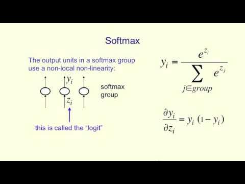 Neural Networks for Machine Learning 3 2 Another diversion The softmax output function - YouTube