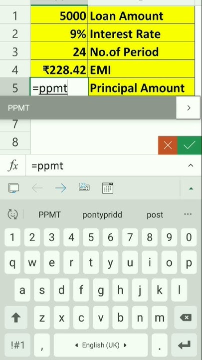Use Of Ppmt Function In Excel Calculate Principal Amount In Each In Hindi Excel