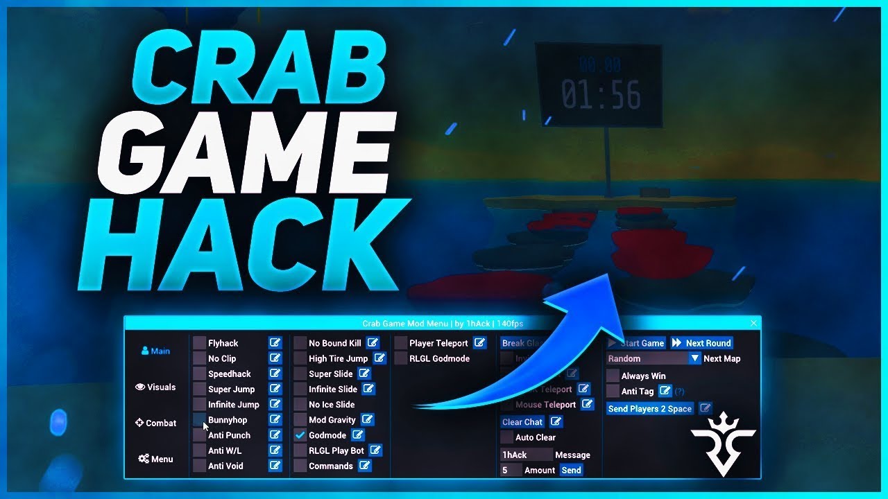 NEW CRAB GAME HACK FREE|MOD MENU BY 1hAck V2.0|TUTORIAL - YouTube