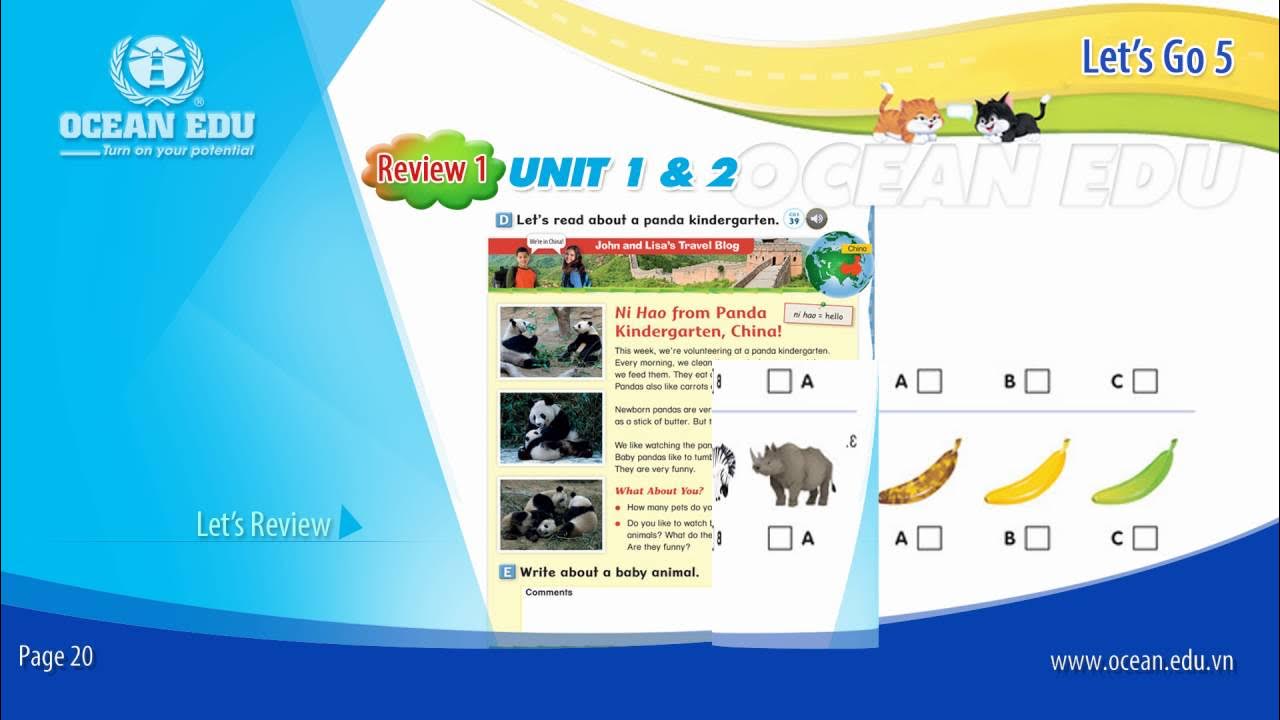 [Ocean Edu] Review 1 - Unit 1 & 2 | Student book - Let's Go 5 - YouTube