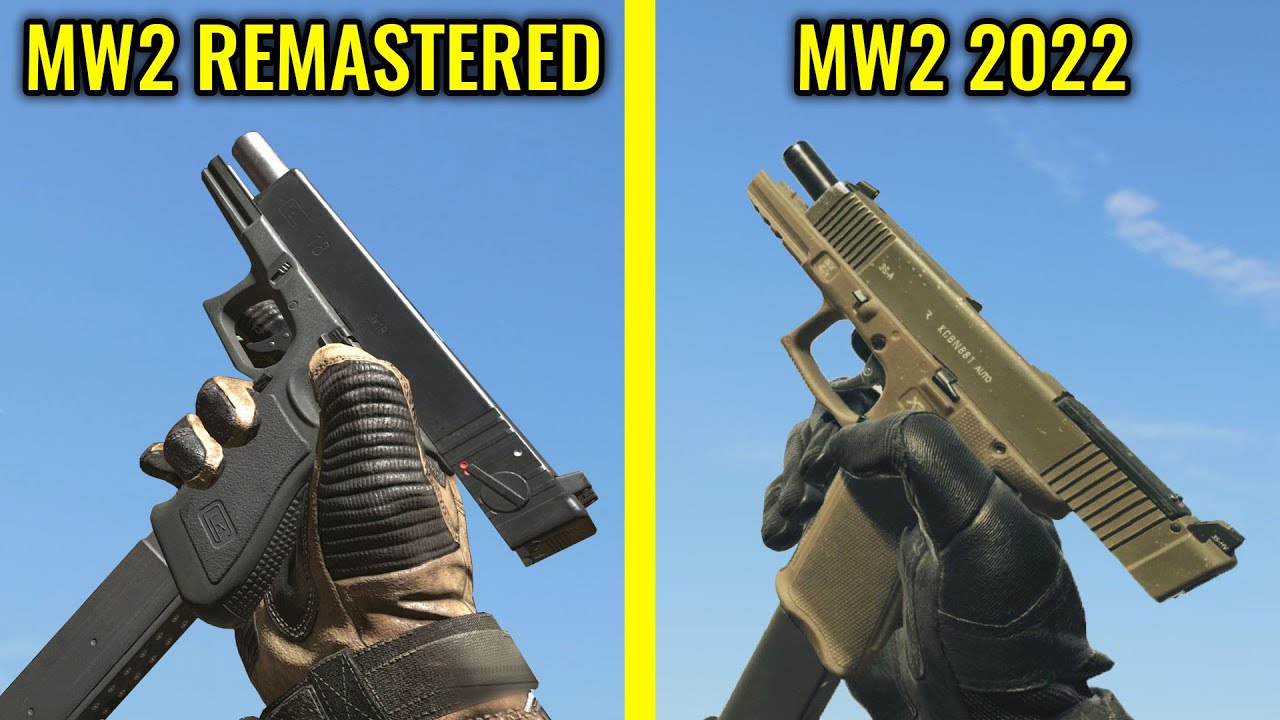 COD MW2 Remastered vs MW2 2022 - Weapons Comparison - YouTube