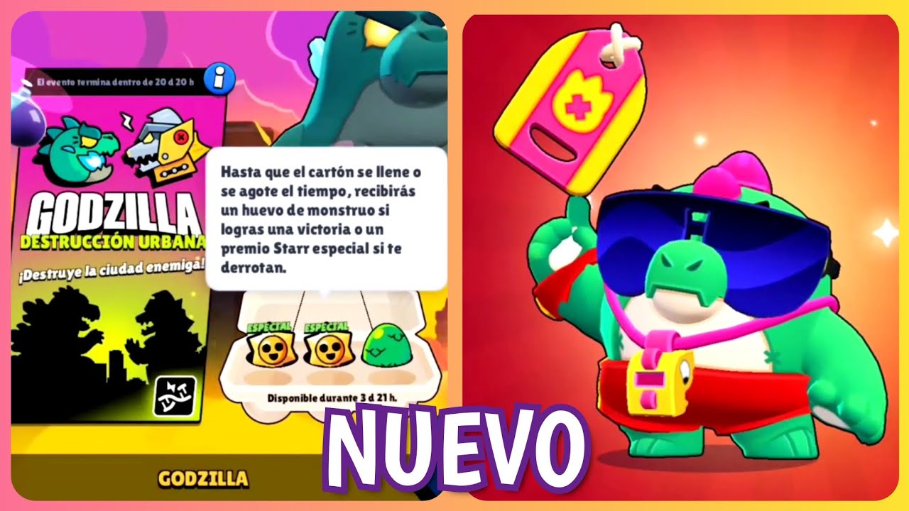 Jugando al Nuevo Evento de GODZILLA en BRAWL STARS - YouTube