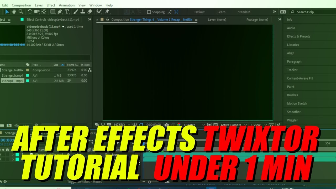 Learn Twixtor in 1 Min - After Effects - videsigners - YouTube