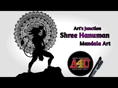 How To Draw Mandala | Mandala Art Of Hanuman - YouTube