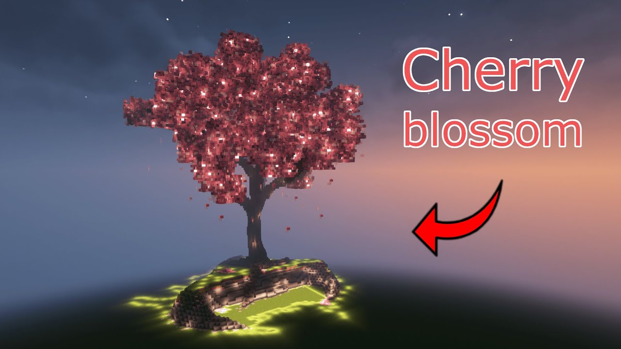 I Built a Cherry Blossom Tree in Minecraft - YouTube