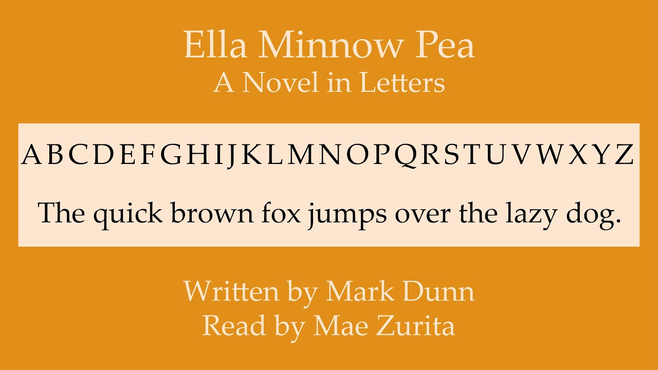Ella Minnow Pea: A Novel in Letters | Audiobook Read by Mae Zurita ...