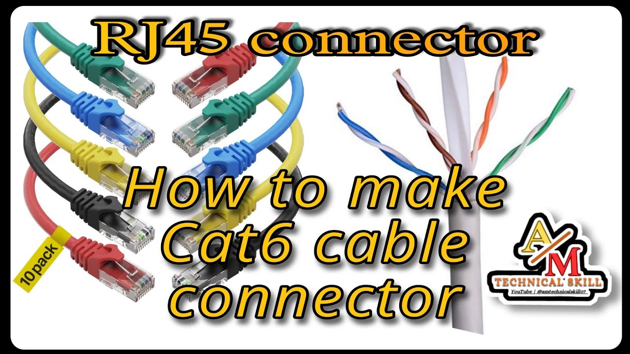 How to make RJ45 cable connector #rj45 connector #networking cable ...