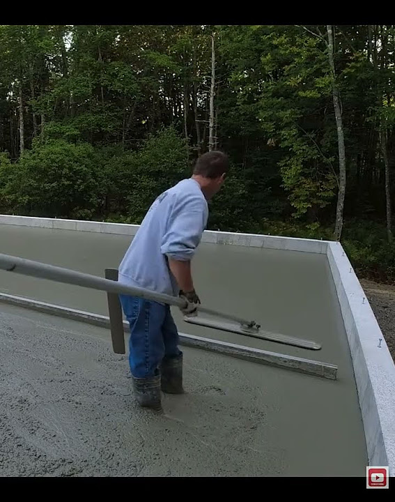 How to Bull Float Concrete #shorts - YouTube