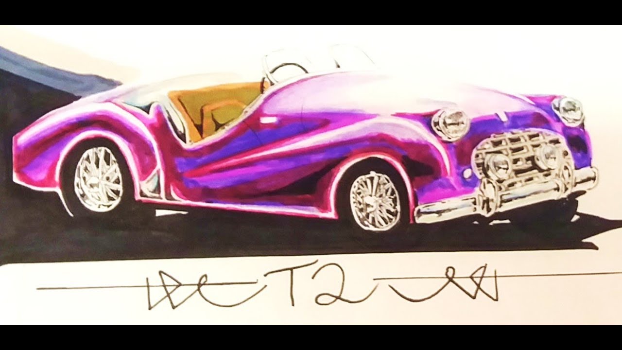 (real time full)-How to draw a Triumph T2 - YouTube