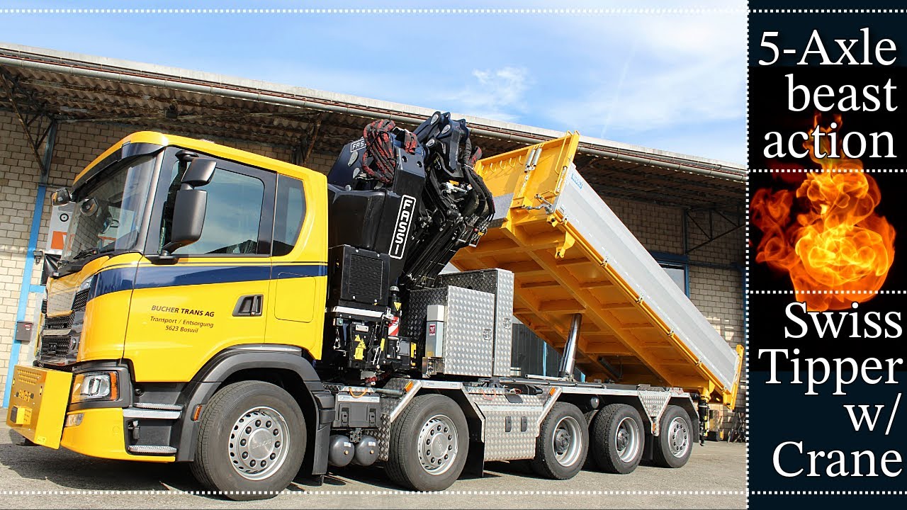 Swiss 5-Axle Tipper Beast in Action | Nüssli Fahrzeugbau AG - YouTube