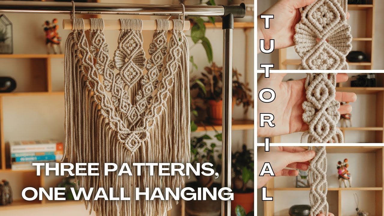 Three Patterns, One Wall Hanging | Tutorial 4K | Step by step - YouTube