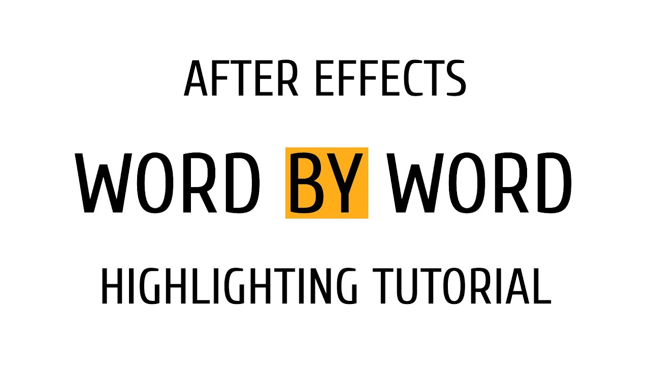 Text background highlight tutorial in After Effects - YouTube