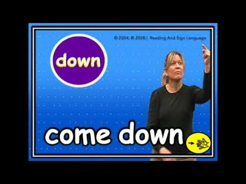 Sign Choices for Reading Phrases | Anchor Word: down | SCRP 001 - YouTube