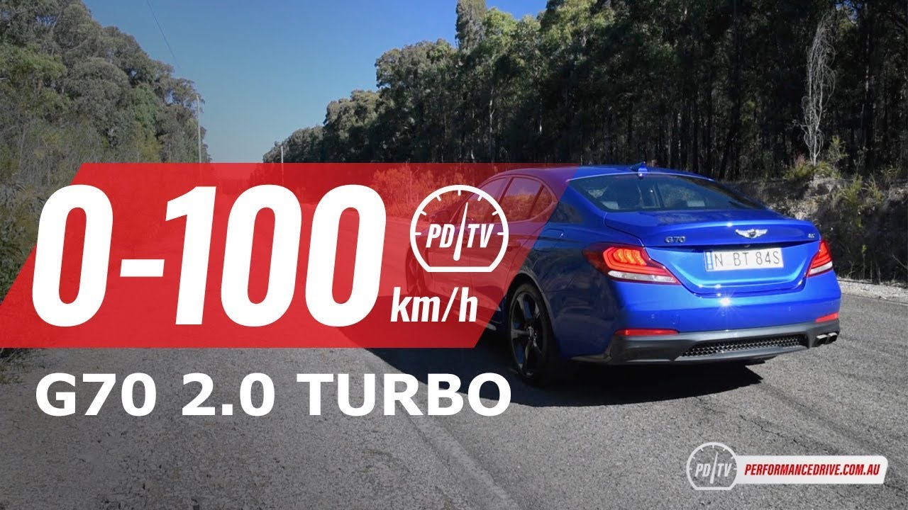 2019 Genesis G70 2.0T Sport 0-100km/h & engine sound - YouTube