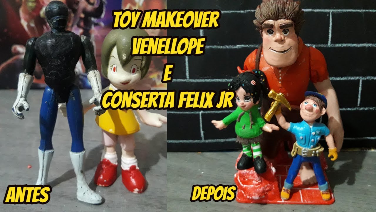 toy makeover: venellope e conserta felix jr com diorama detona ralph ...