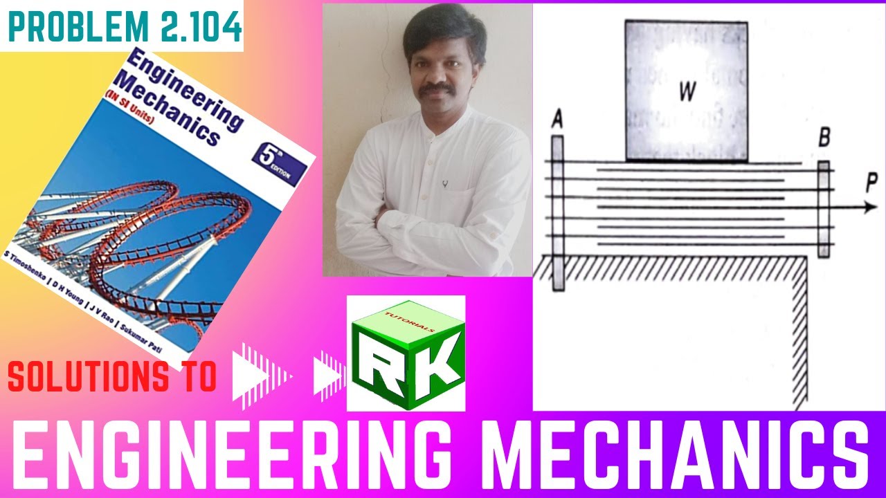 Engineering Mechanics, solution, Problem 2.104, Timoshenko, Equilibrium ...