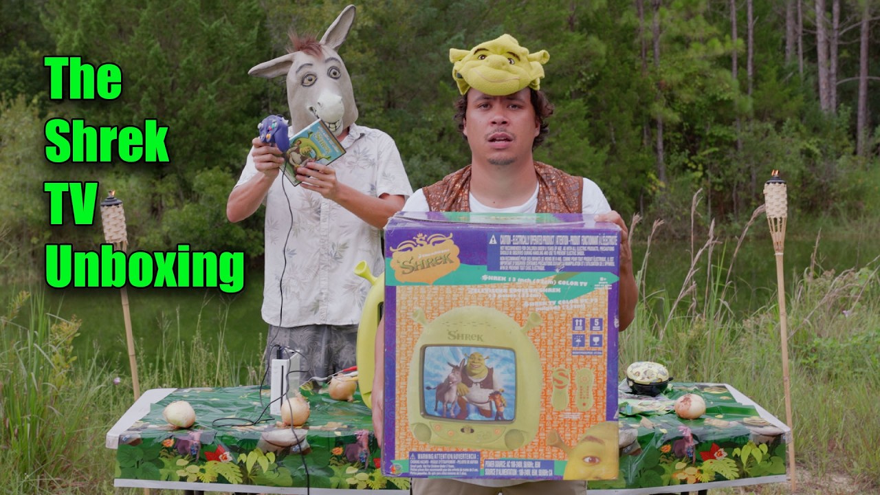 Unboxing a Shrek CRT TV in a Swamp - YouTube