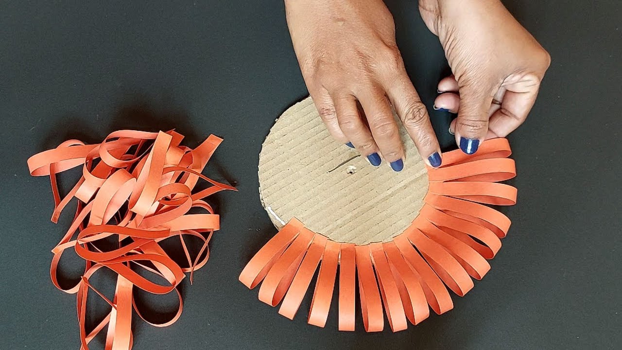 Beautiful and Easy Red Paper Wall Hanging / Paper Craft For Home ...