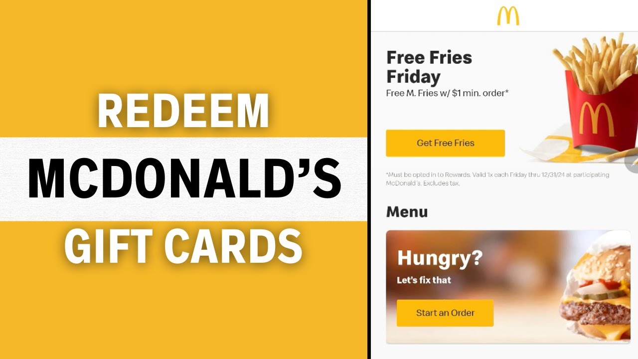 How to Redeem McDonald's Gift Cards Online? (2024) - YouTube